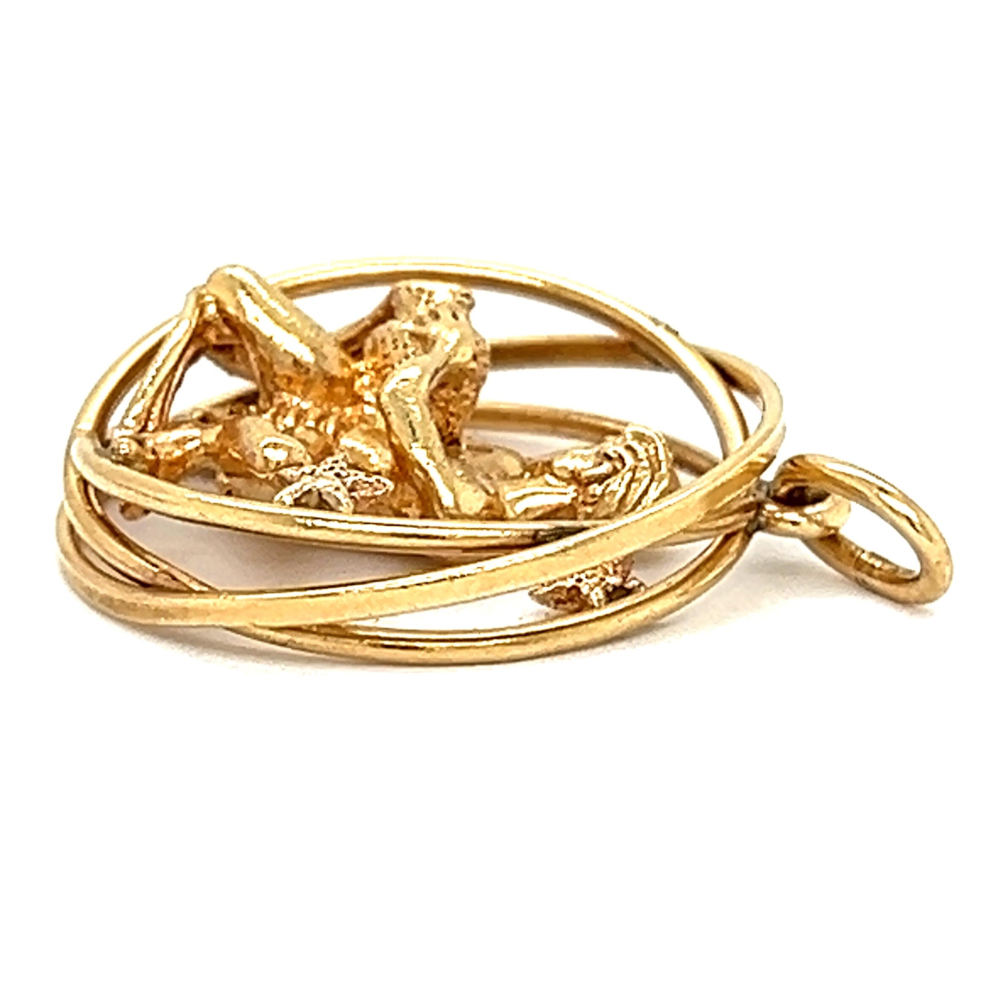 Vintage Ruser Aquarius Zodiac 14k Gold Charm – MCJ2 Vintage